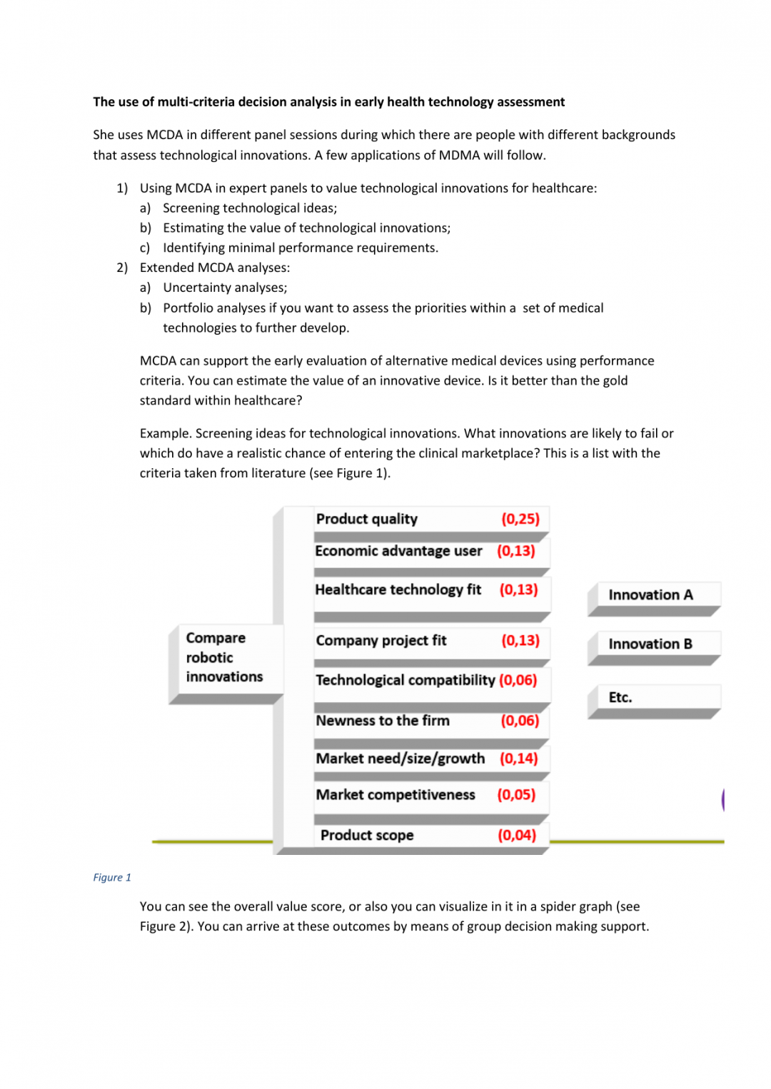Multi-criteria Decision Analysis (MCDA) for Early HTA (Dr M Hummel ...